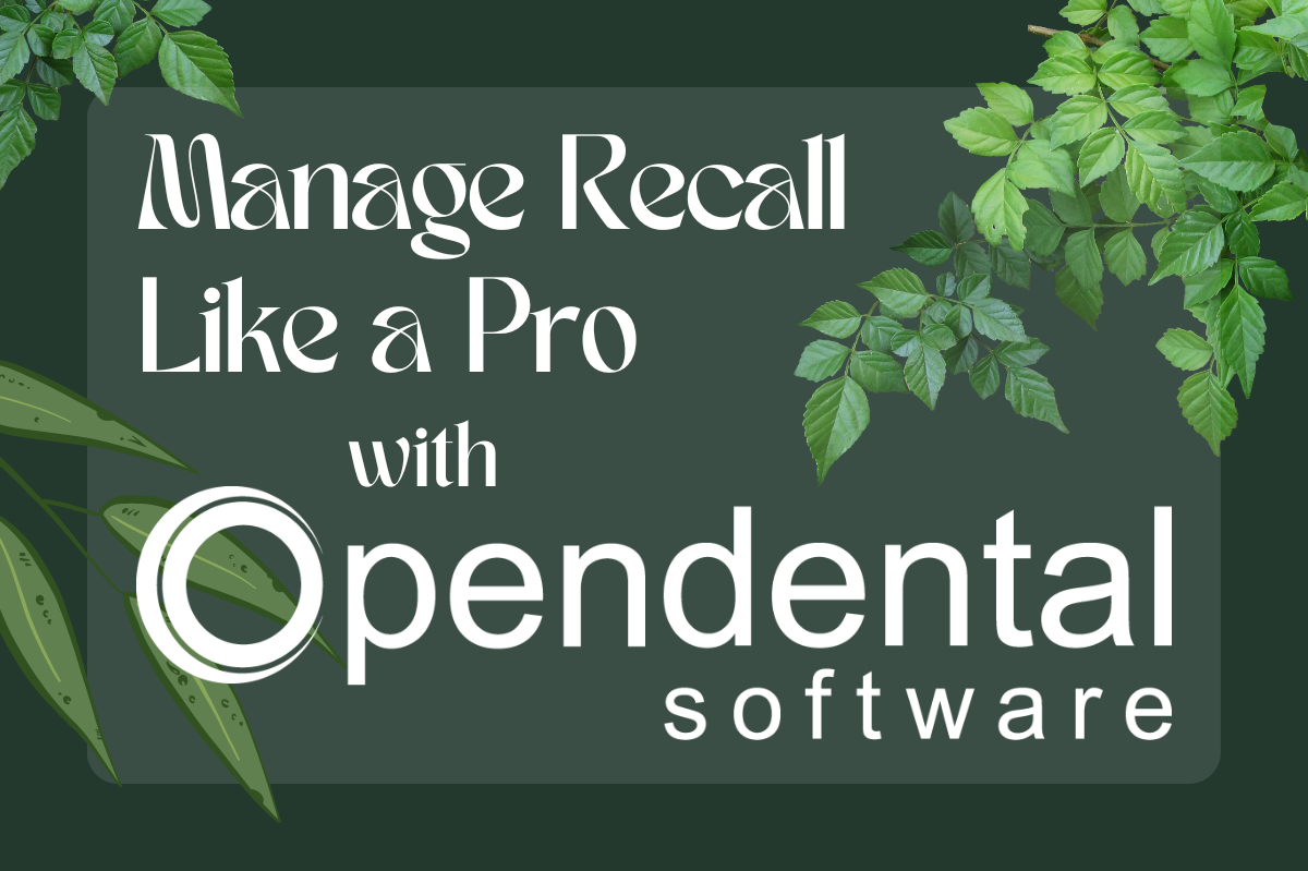 Manage Recall Like a Pro with Open Dental - Open Dental Blog